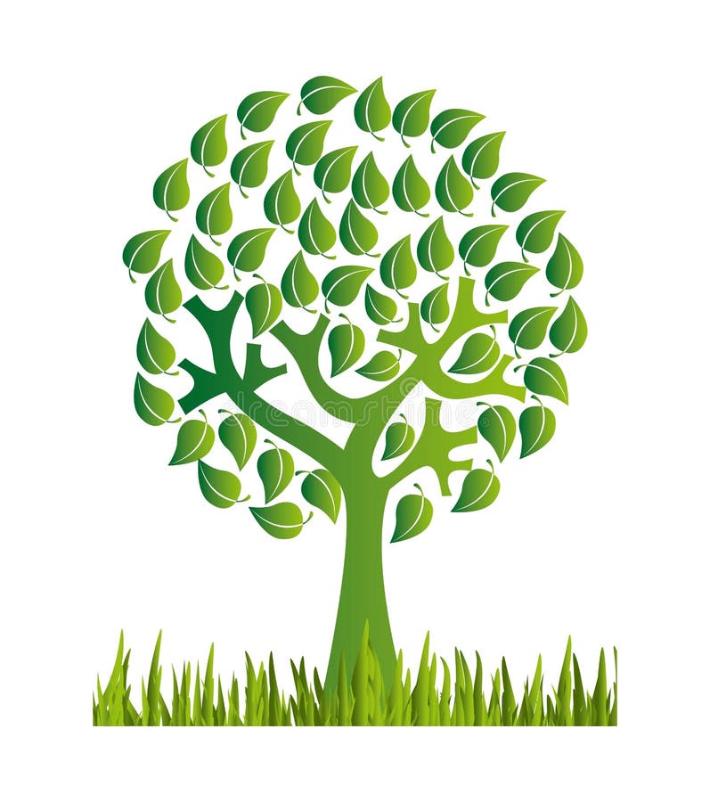Tree design stock vector. Illustration of grass, decoration - 45850105