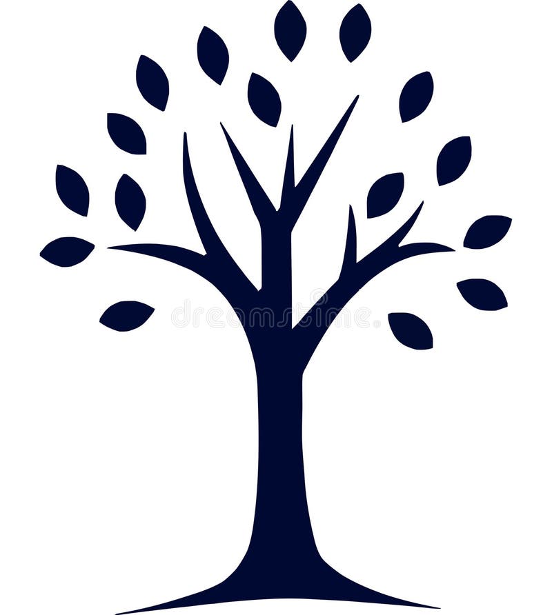 Tree Design with Leaves Nature Growth Eco Organic Stock Image - Image ...