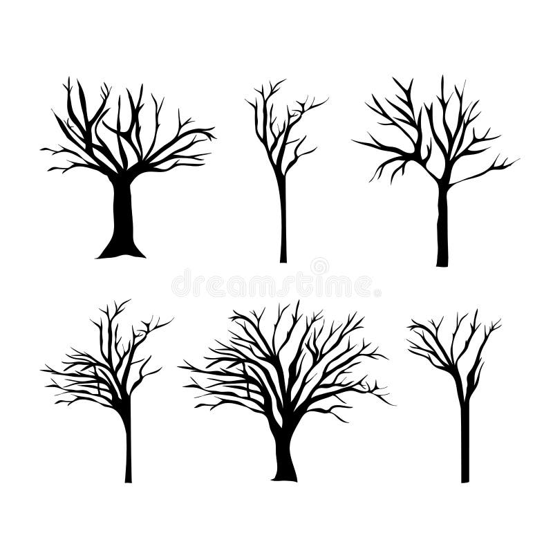 Tree design stock vector. Illustration of inkwell, silhouettes - 33710712