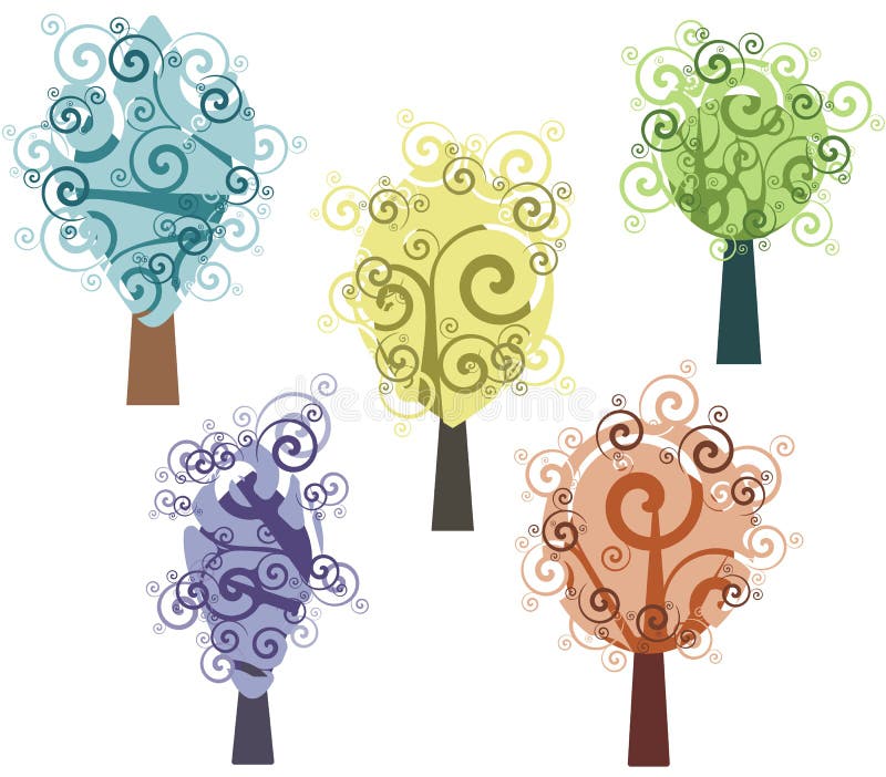 Fancy tree vector art stock vector. Illustration of artwork - 28157185