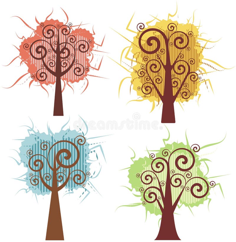 Fancy tree vector art stock vector. Illustration of artwork - 28157185