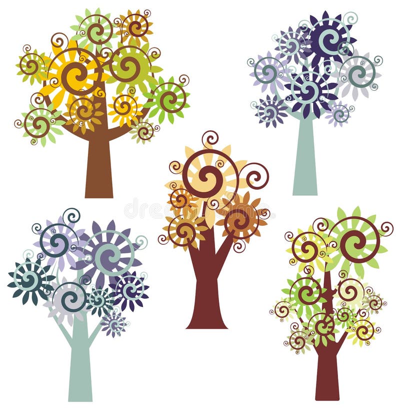 Tree design series stock vector. Illustration of foliage - 2373091