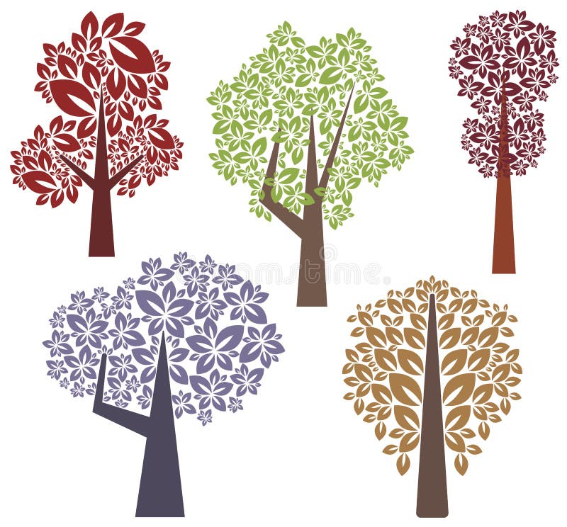 Tree design series stock vector. Illustration of foliage - 2373091
