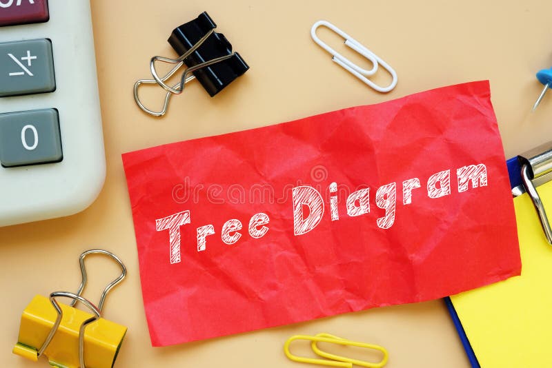 Tree Diagram Inscription on the Page Stock Photo - Image of refund ...