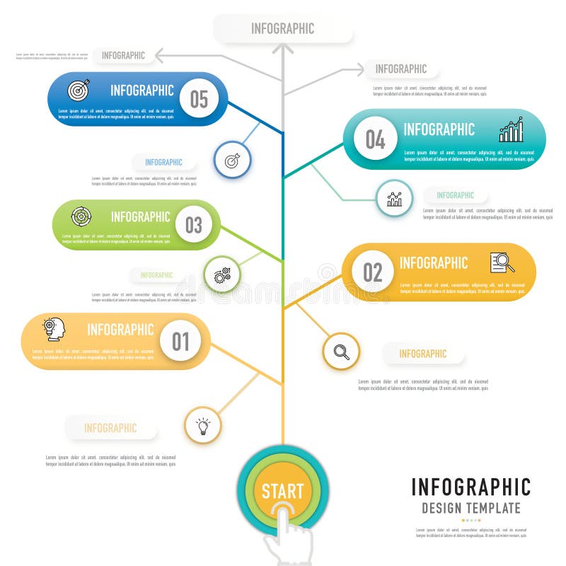Rectangular and Circular Roadmap Isometric Infographic for Business ...