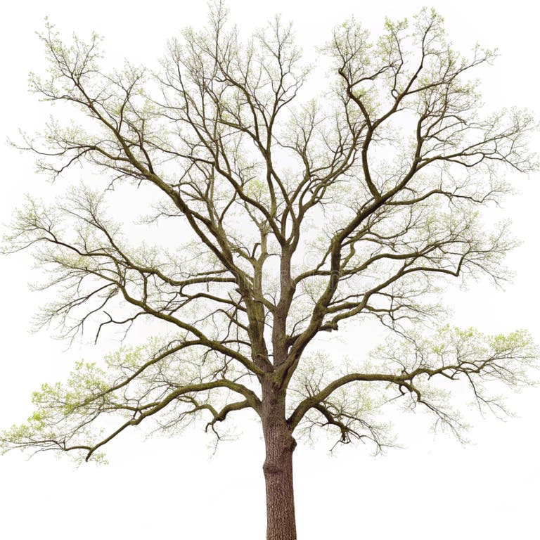 Tree Diagram with Recognizable Branches Isolated on White Background ...