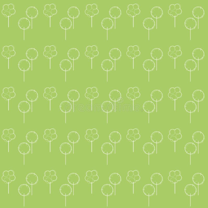 Line Art Tree Green Background Stock Vector - Illustration of wallpaper ...