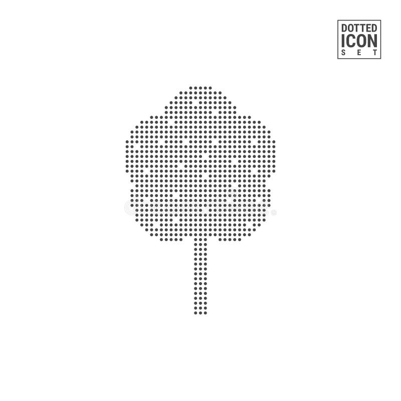 Tree Dot Pattern Icon. Apple Tree with Fruits Dotted Icon Isolated on ...