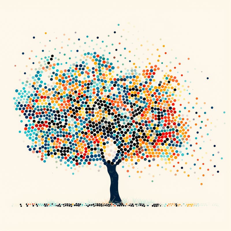 Trees in the Autumn, Illlustration Stock Illustration - Illustration of ...