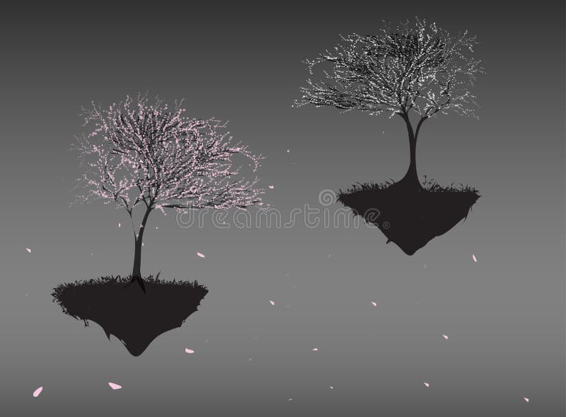 Tree in the dreams stock vector. Illustration of backgrounds - 72348378