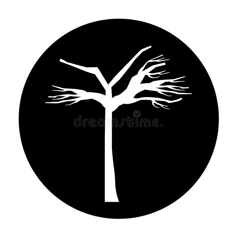 Tree dry isolated icon stock vector. Illustration of outline - 91305171
