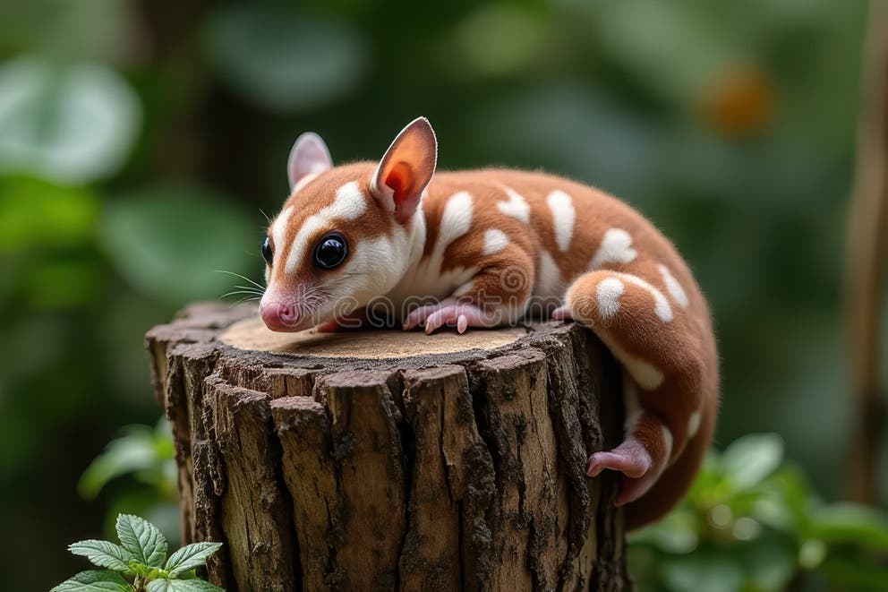 Tree Dwelling Sugar Glider stock illustration. Illustration of tree ...