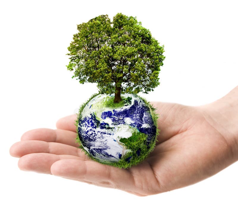 Tree on Earth stock image. Image of ecology, blue, development - 10027497