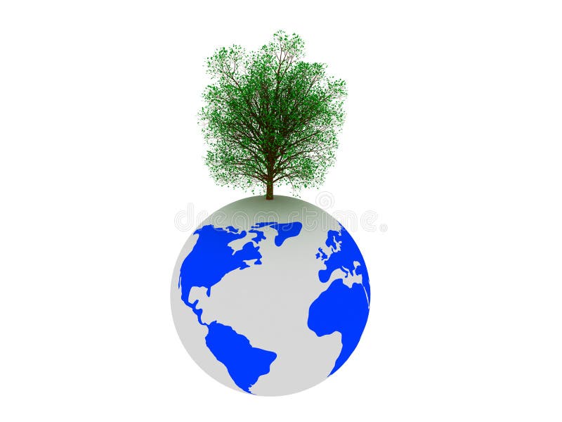 Earth tree graphic stock vector. Illustration of drawing - 33237567