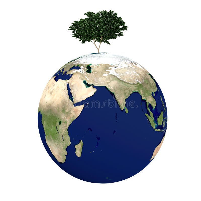 Tree on Earth ,Elements of this Image Furnished by NASA,3D Rendering ...
