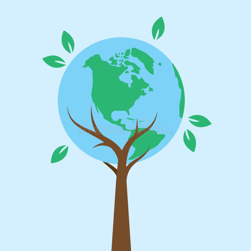 Tree Earth stock vector. Illustration of symbol, leavesn - 54361827