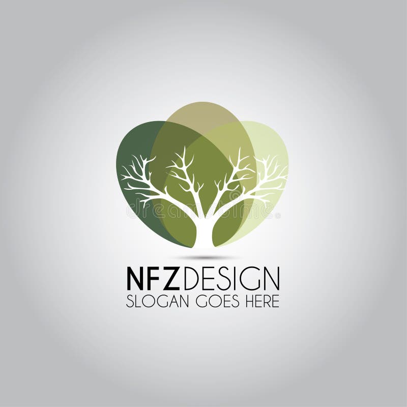 Tree Elliptical Template Logo Stock Illustration - Illustration of ...