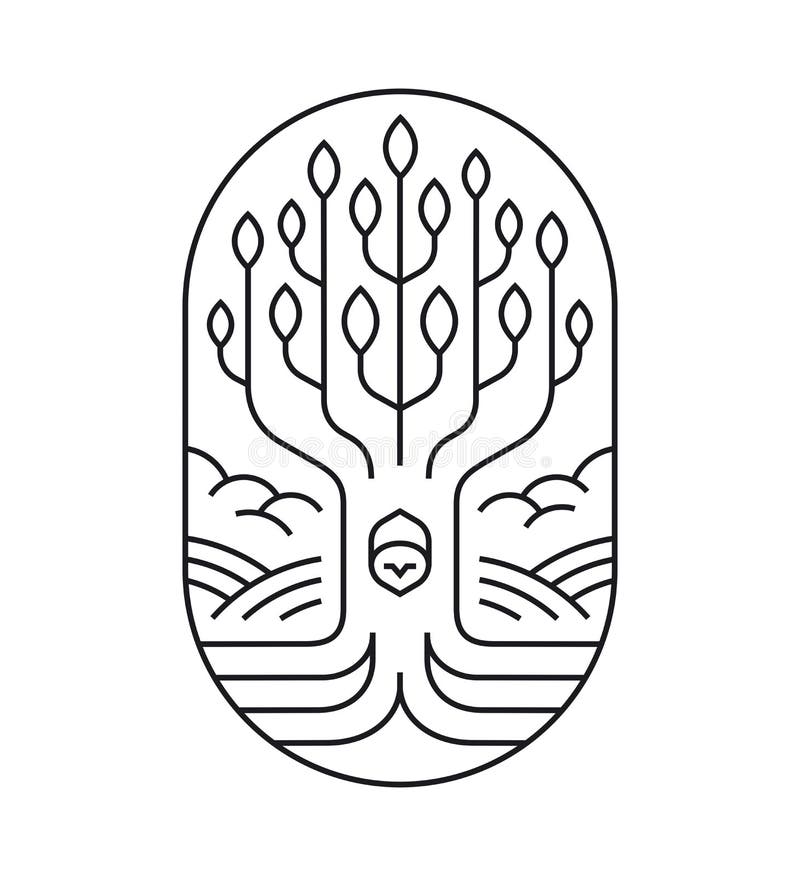 Tree Emblem for Your Projects Stock Vector - Illustration of silhouette ...