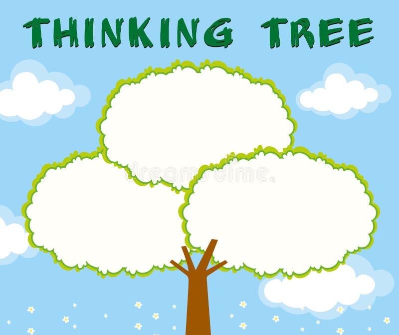 Tree with Empty Space for Text Stock Vector - Illustration of clipart ...