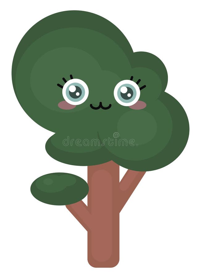 Tree with Eyes, Illustration, Vector Stock Vector - Illustration of ...