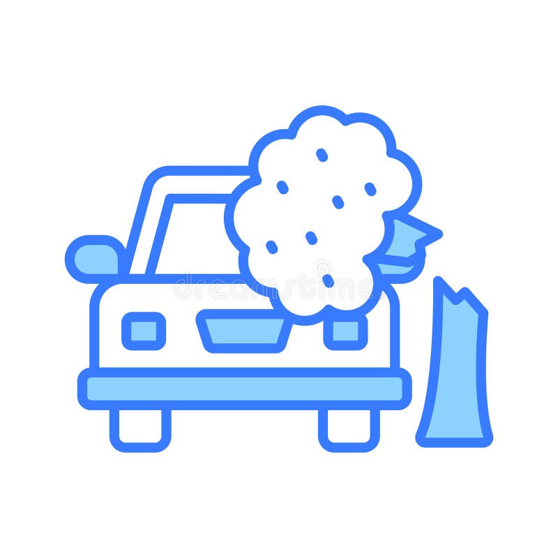 Tree Falling on Car, an Editable Icon of Car Accident, Car Insurance ...