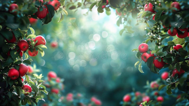 Tree Filled with Lots of Red Apples Stock Image - Image of tree ...