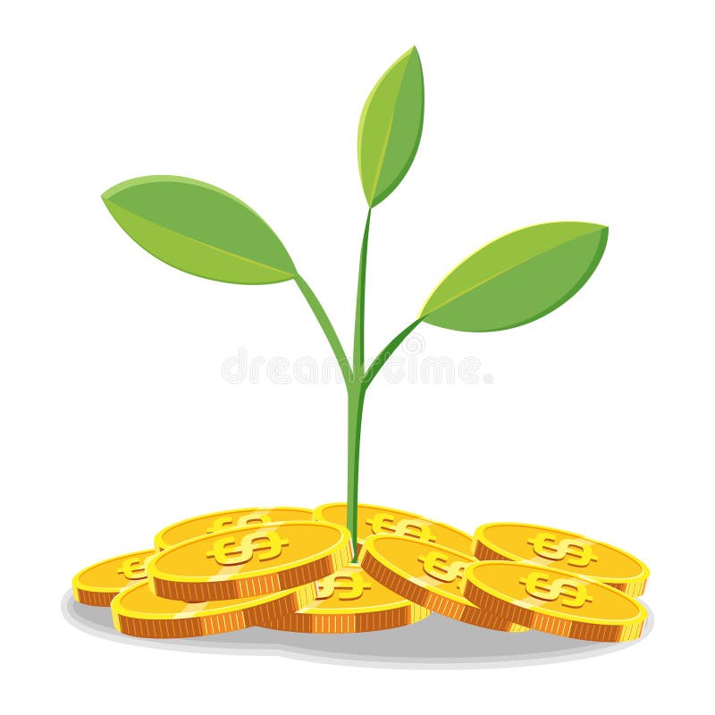 Tree Finance coin cartoon stock vector. Illustration of idea - 51532019