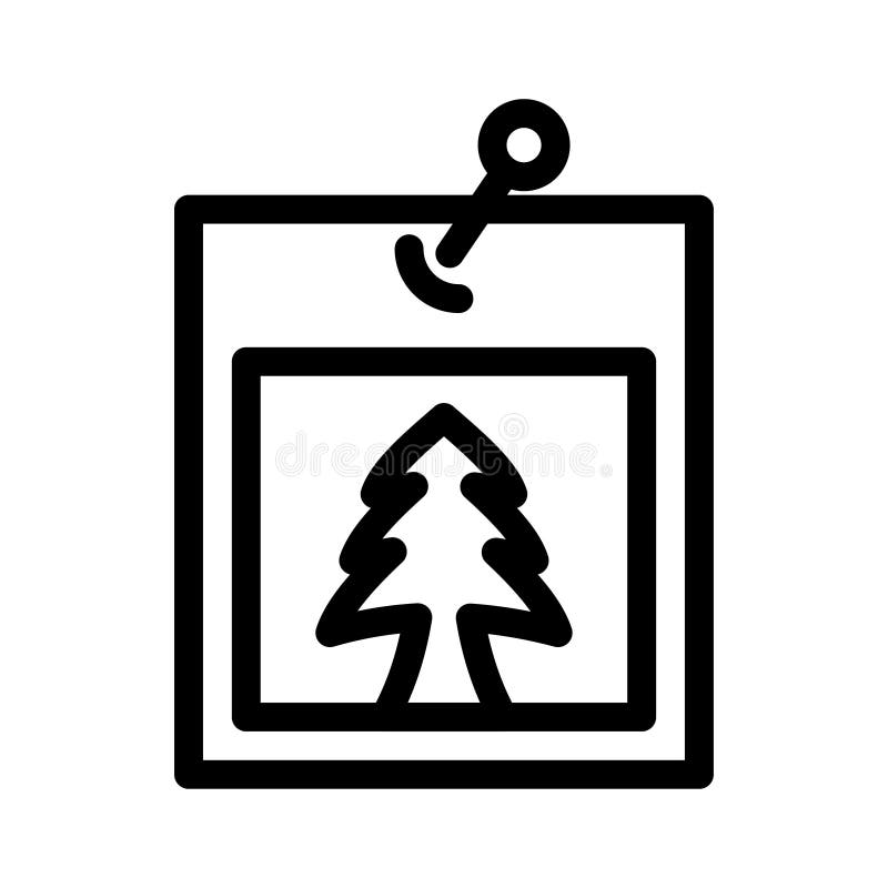 Tree Flags Thin Line Vector Icon Stock Vector - Illustration of ...