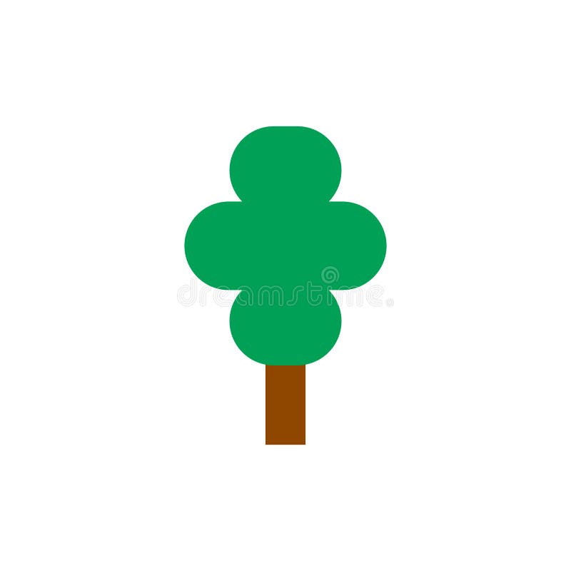Tree Flat Icon. Vector Illustration Isolated on Background. Stock ...