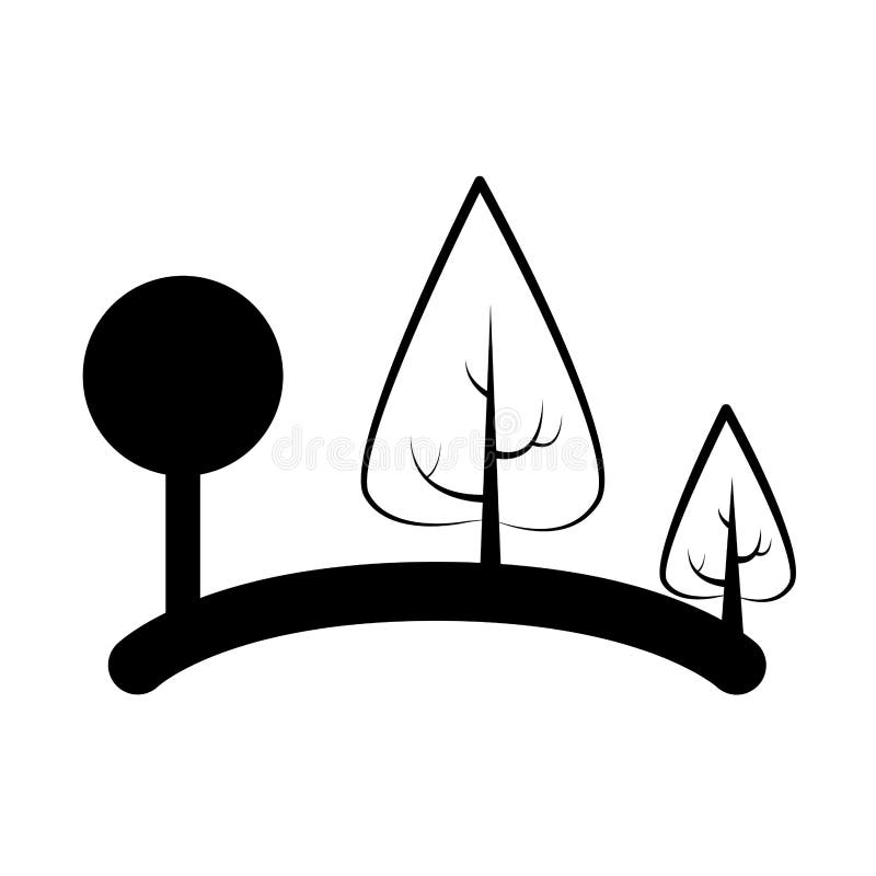 Tree forest ecology symbol stock vector. Illustration of icon - 79892091