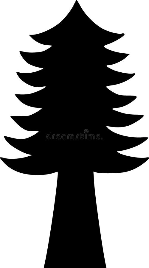 Tree Forest Icon in Solid Style Stock Illustration - Illustration of ...