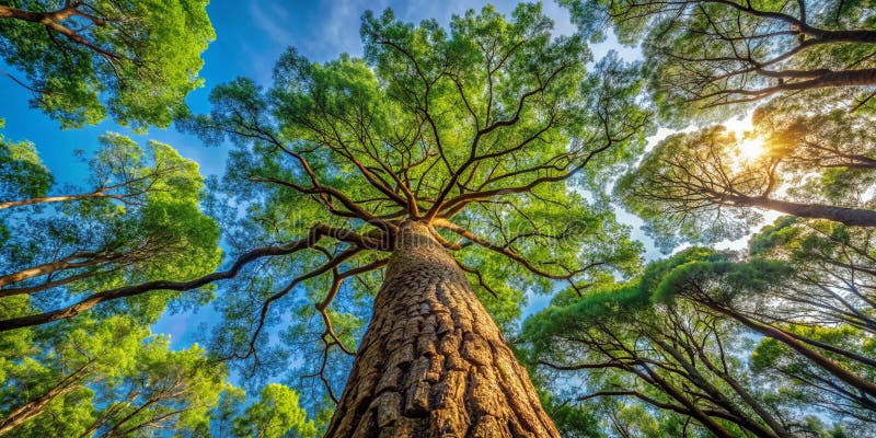 Tree in the Forest View of the Sky and Tree Crowns Generative by AI ...