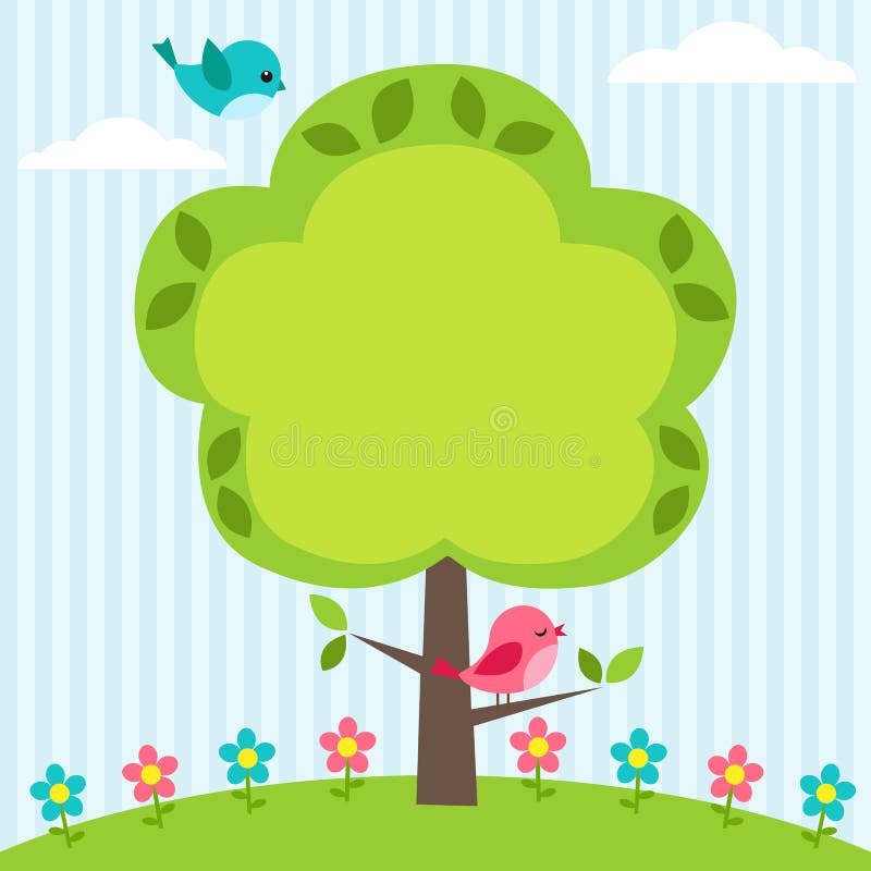 Tree frame stock vector. Illustration of childish, child - 24466342