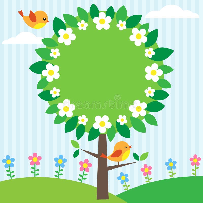 Tree frame stock vector. Illustration of background, abstract - 24466344