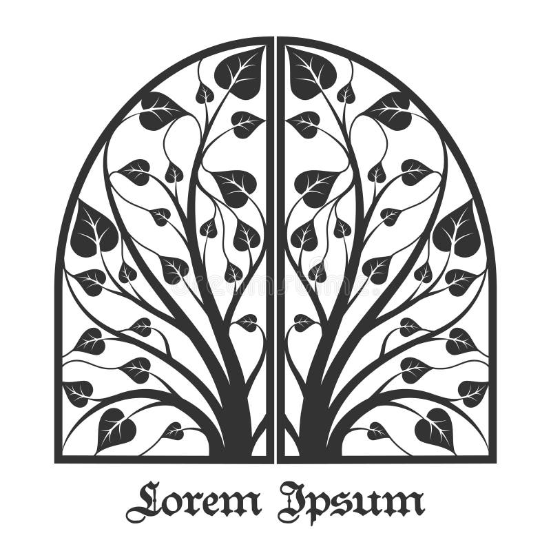 Tree frame vector stock vector. Illustration of graphic - 217042218