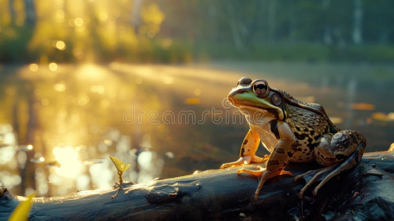 Tree Frog on Branch, Tree Frog on Green Leaves, Animal Closeup Stock ...