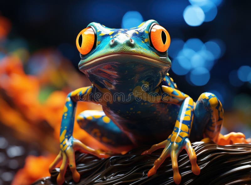 A Tree Frog Smiling at the Camera Stock Image - Image of salamander ...