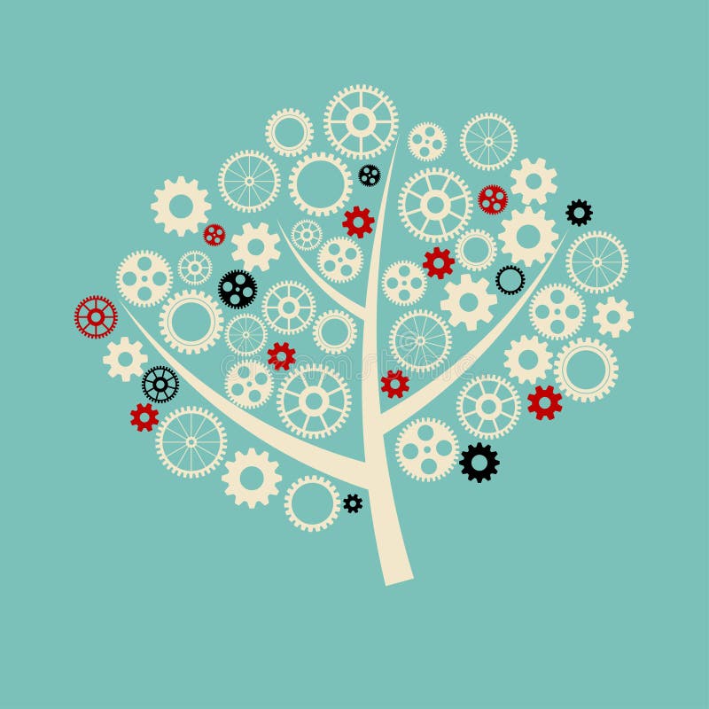 Technology human tree stock vector. Illustration of construction - 19418264