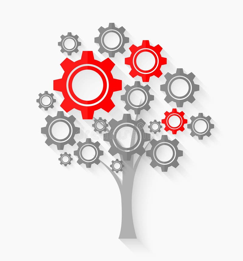 Technology human tree stock vector. Illustration of construction - 19418264