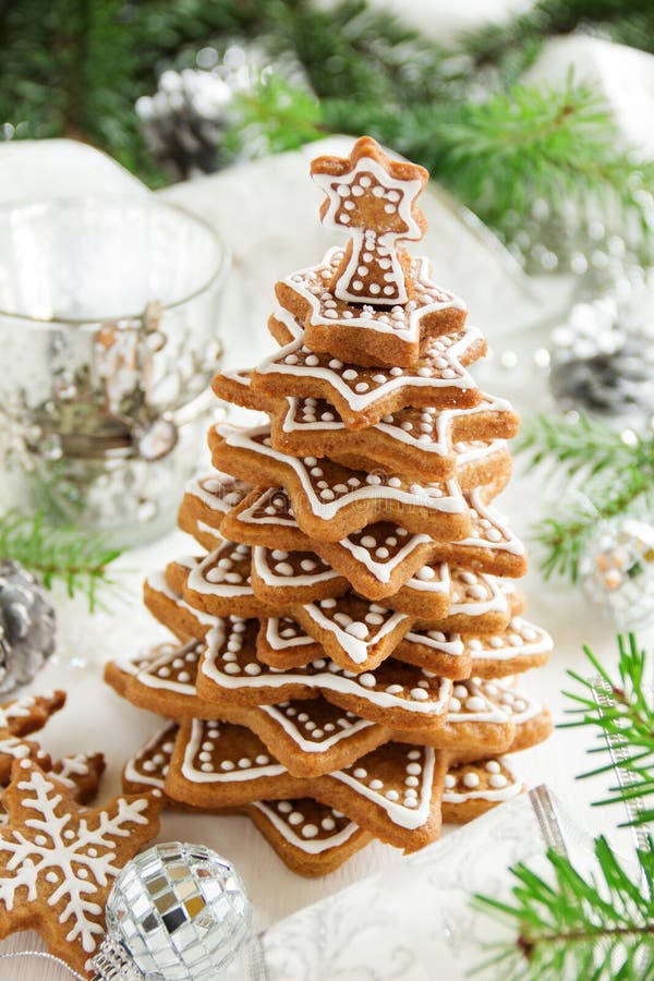Tree of ginger cookies stock photo. Image of green, gift - 48592900