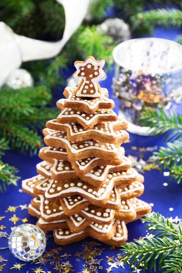 Tree of ginger cookies stock photo. Image of green, postcard - 48592902