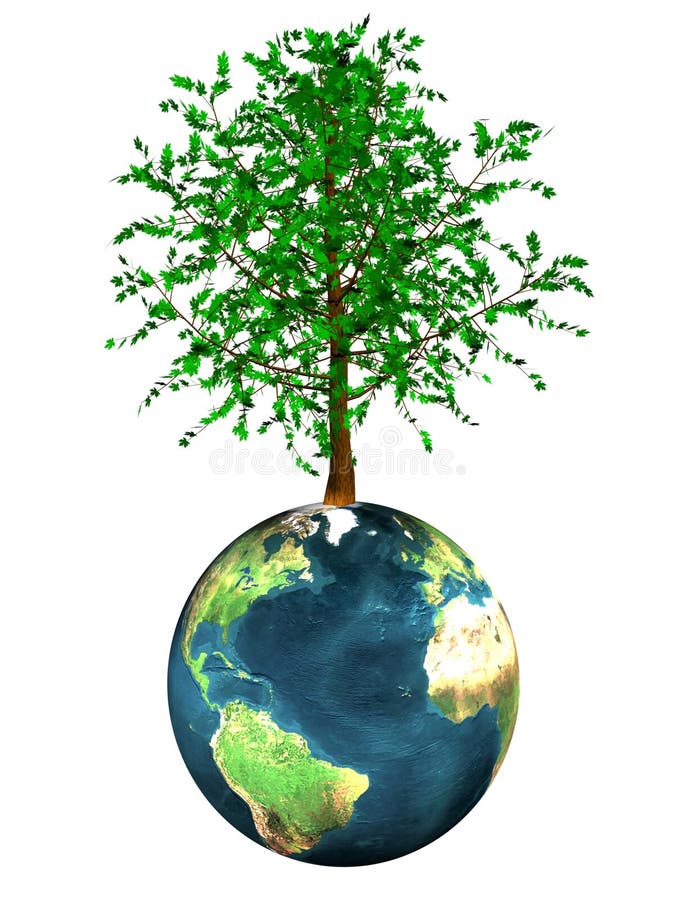 Tree growing from earth stock image. Image of earth, grow - 8481435