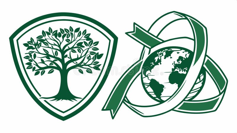 Tree and Globe Recycle Symbol, Environmental Awareness and ...