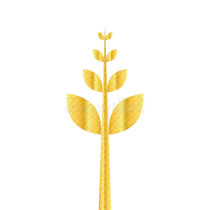 Tree gold growth plant stock vector. Illustration of vector - 55291316