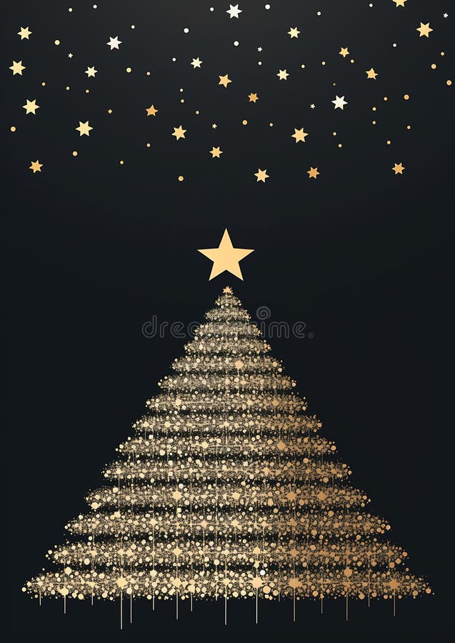 The Tree, Gold Stars, and Dynamic Poster Create a Large Vertical Stock ...