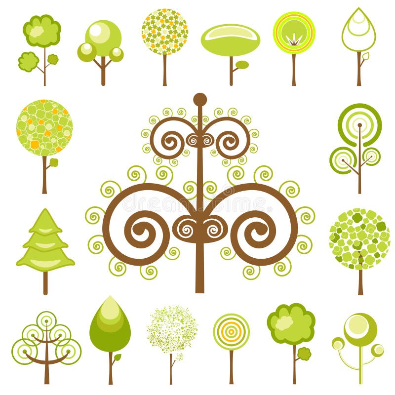 Tree graphics vector stock vector. Illustration of swirl - 6919560