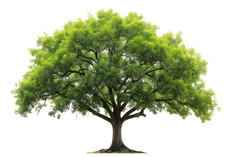 Tree with Green Leaves Isolated Stock Photo - Image of trunk, tree ...