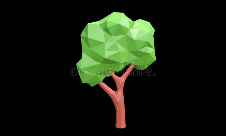 Tree Green Low Poly or Stylized Geometrical Forms Low Poly Pictures ...