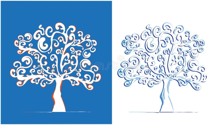 Tree greeting card stock illustration. Illustration of biological ...