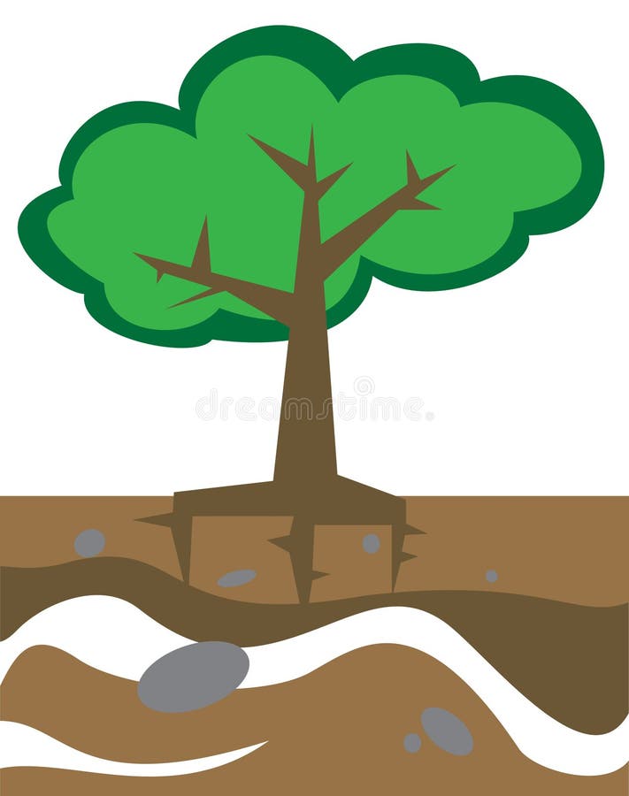 Tree in Ground stock illustration. Illustration of brown - 7288234